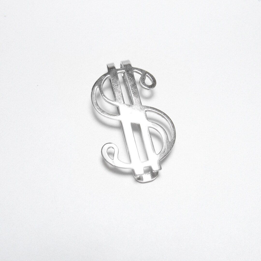 BA BALLOU Sterling Silver Dollar Sign Money Clip 1980's Vintage - Etsy