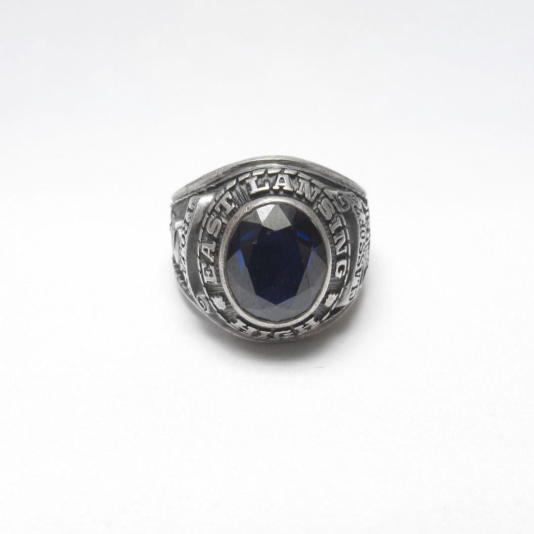 TERRYBERRY Men's Sterling Silver Michigan East Lansing High School Ring ...
