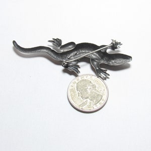 Large Sterling Silver Detailed Monitor Lizard Brooch Pin Vintage - Etsy
