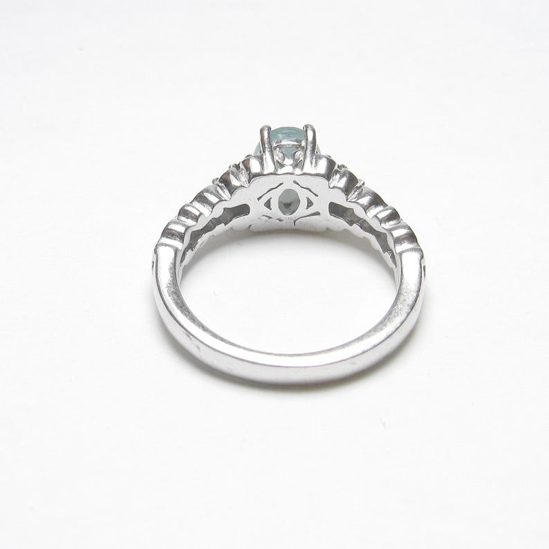 CHUCK CLEMENCY Sterling Silver 1.50 Ct Natural Oval Teal Blue ...