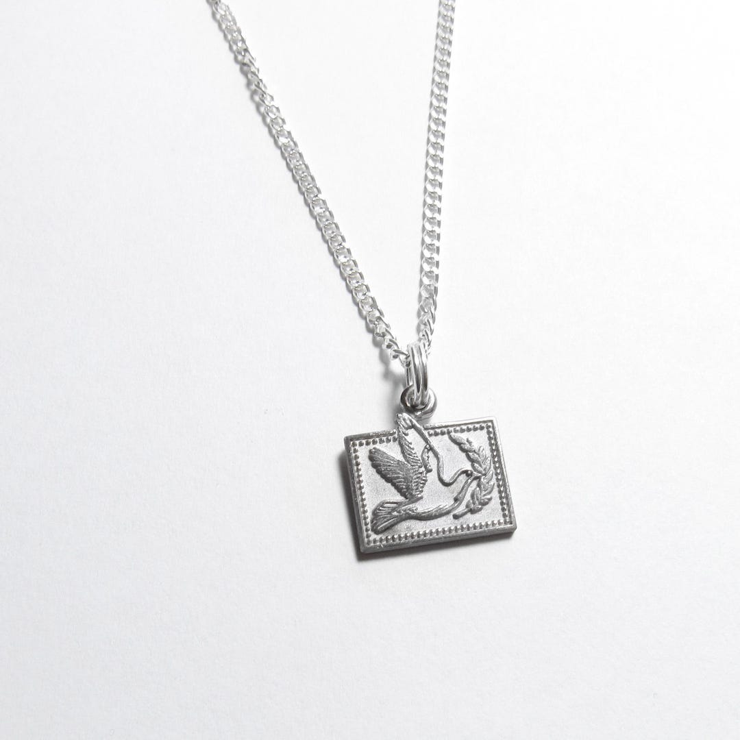 OC TANNER Sterling Silver Dove and Olive Branch Peace Pendant With ...