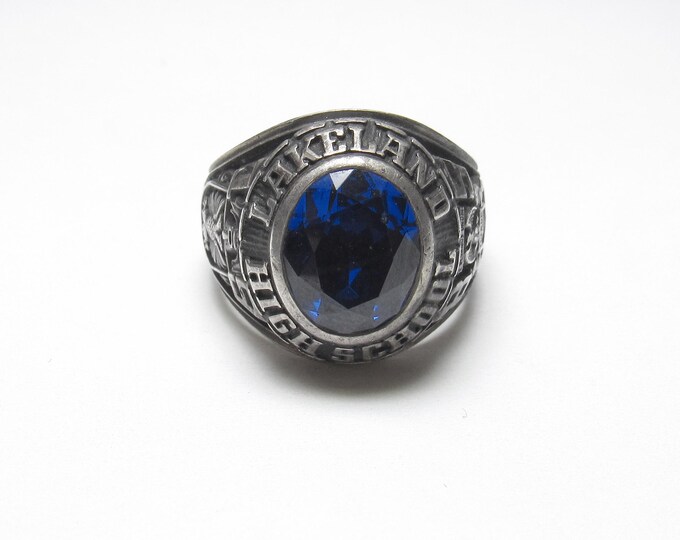 TERRYBERRY Sterling Silver Florida Lakeland High School Ring With Dark ...