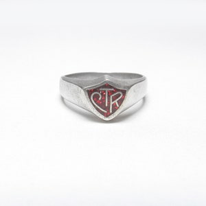 RING MASTERS Men's Sterling Silver Red Glitter Resin CTR "choose the ...