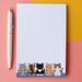 Cat Notepads Set of 4, Cute Cat Stationery Set, Notepad for Teacher ...