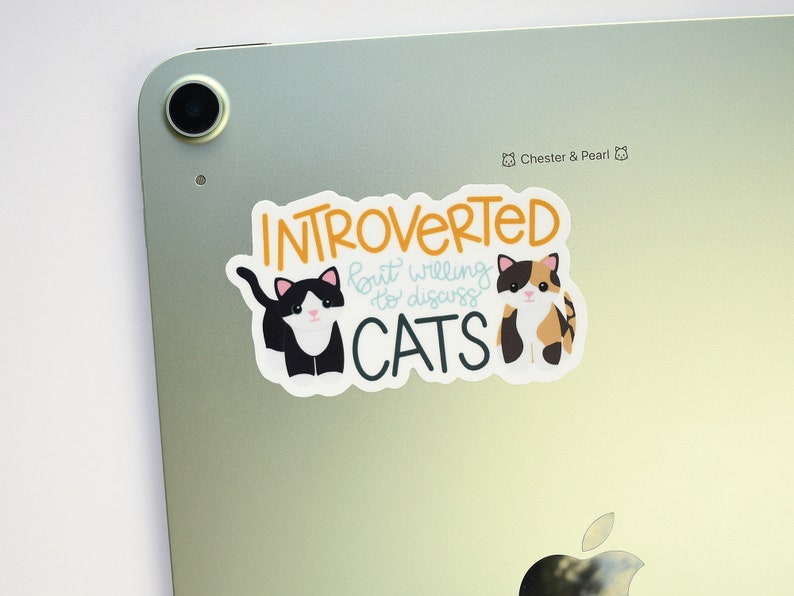 Set of 4 Funny Cat Stickers Cute Cat Sticker Pack Waterproof - Etsy