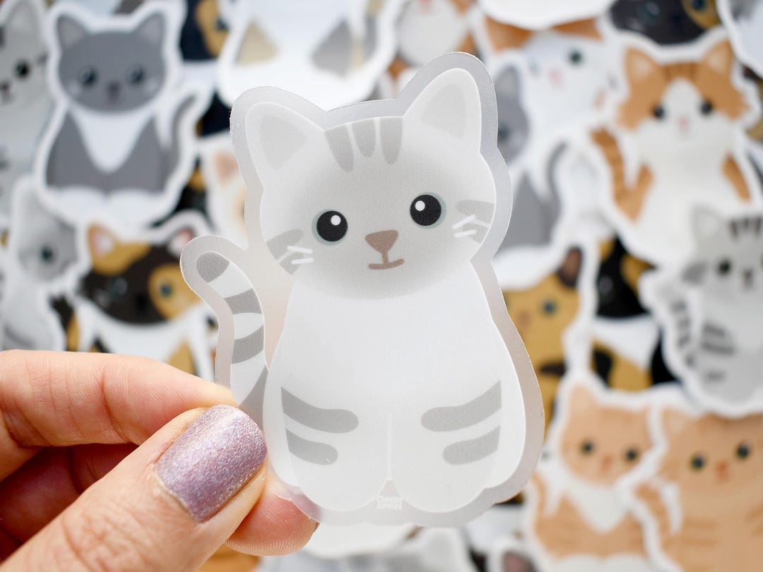 Lynx Point Siamese Cat Vinyl Sticker for Water Bottle and Laptop, Cute ...