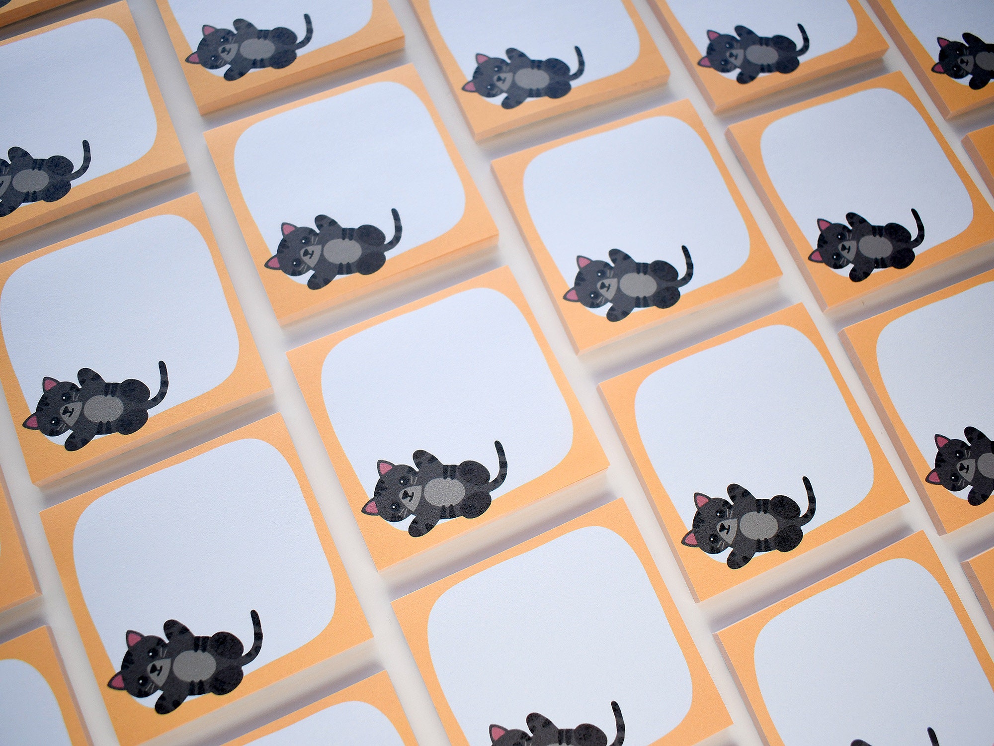 Tabby Cat Sticky Notes Cat Post It Notes Tabby Cat Gift | Etsy