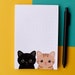 Cat Notepads Set of 4, Cute Cat Stationery Set, Notepad for Teacher ...