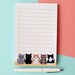 Cat Notepads Set of 4, Cute Cat Stationery Set, Notepad for Teacher ...
