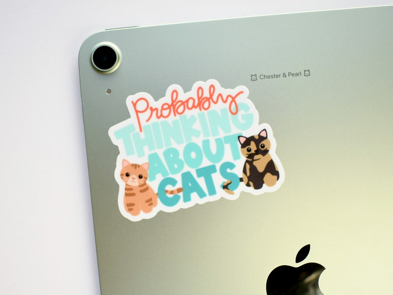 Set of 4 Funny Cat Stickers Cute Cat Sticker Pack Waterproof - Etsy