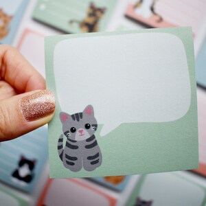 Tabby Cat Sticky Notes, Cat Post It Notes, Tabby Cat Gift, Cute Sticky ...