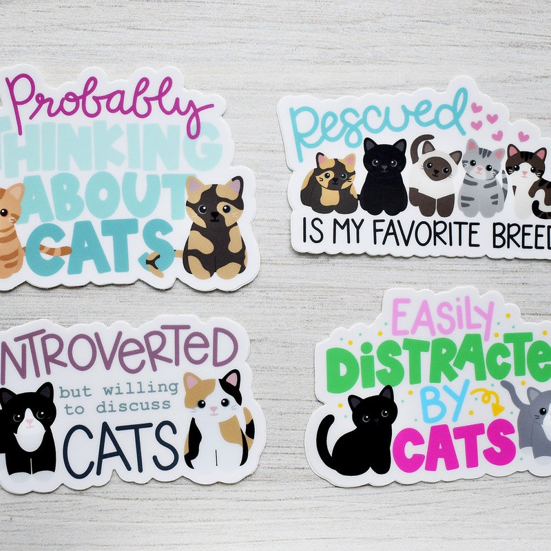 Funny Cat Car Stickers - Etsy