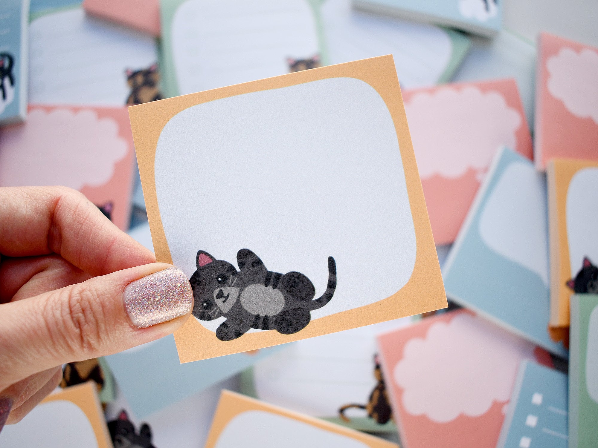 Tabby Cat Sticky Notes Cat Post It Notes Tabby Cat Gift | Etsy