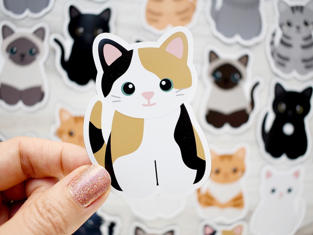 Calico Cat Magnet, Waterproof Vinyl Car Magnet, Cute Die Cut ...