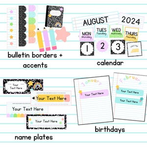 Bright Pastels Classroom Decor Bundle, Editable Classroom Decor Bundle ...