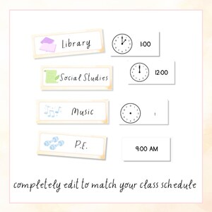 Classroom Visual Schedule, Editable Canva Template, Classroom ...