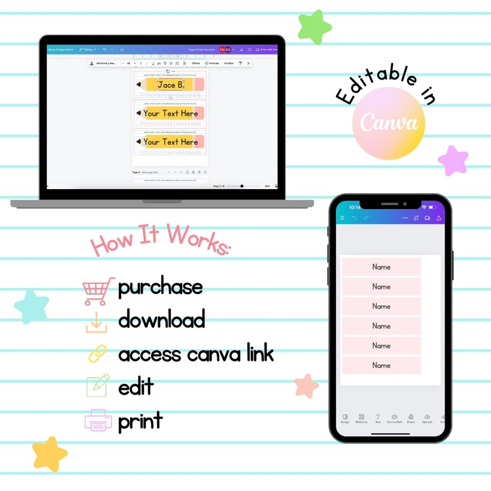 Growth Mindset Editable Classroom Printable Posters, Bright Rainbow ...