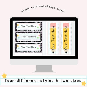 Classroom Name Desk Plates, Editable Canva Template, Classroom Decor ...