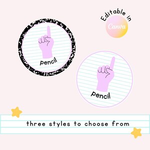 Classroom Hand Signals Poster Display, Editable in Canva, Pastel ...