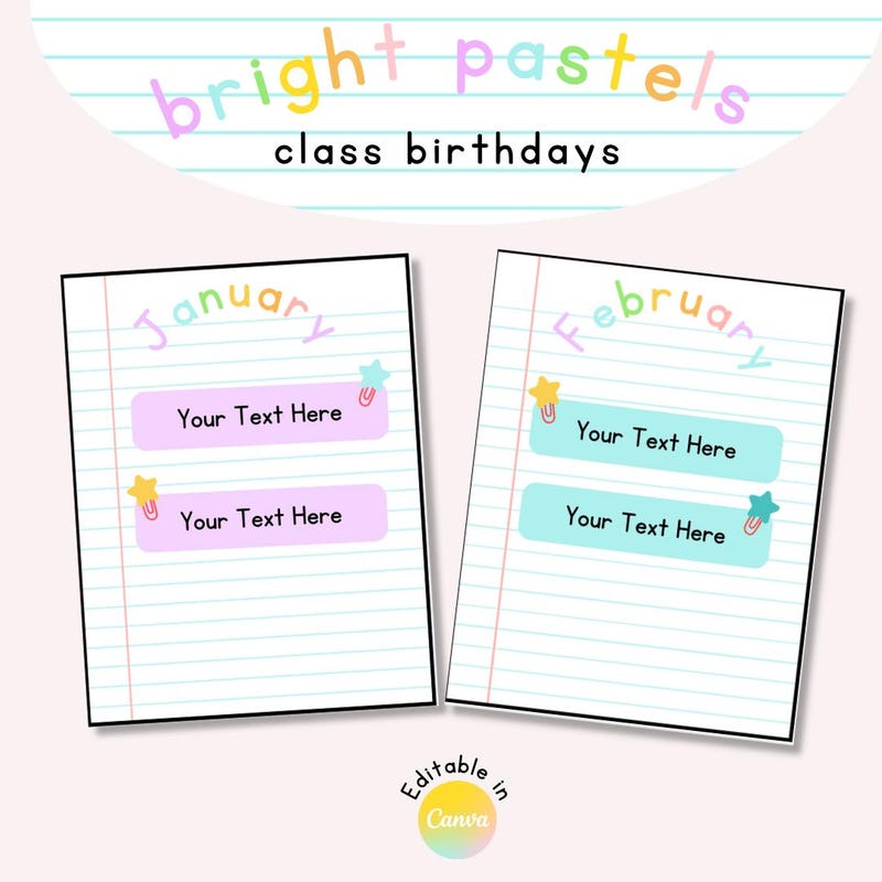 Classroom Birthday Chart - Etsy