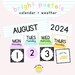 Classroom Calendar, Editable Canva Template, Classroom Management ...