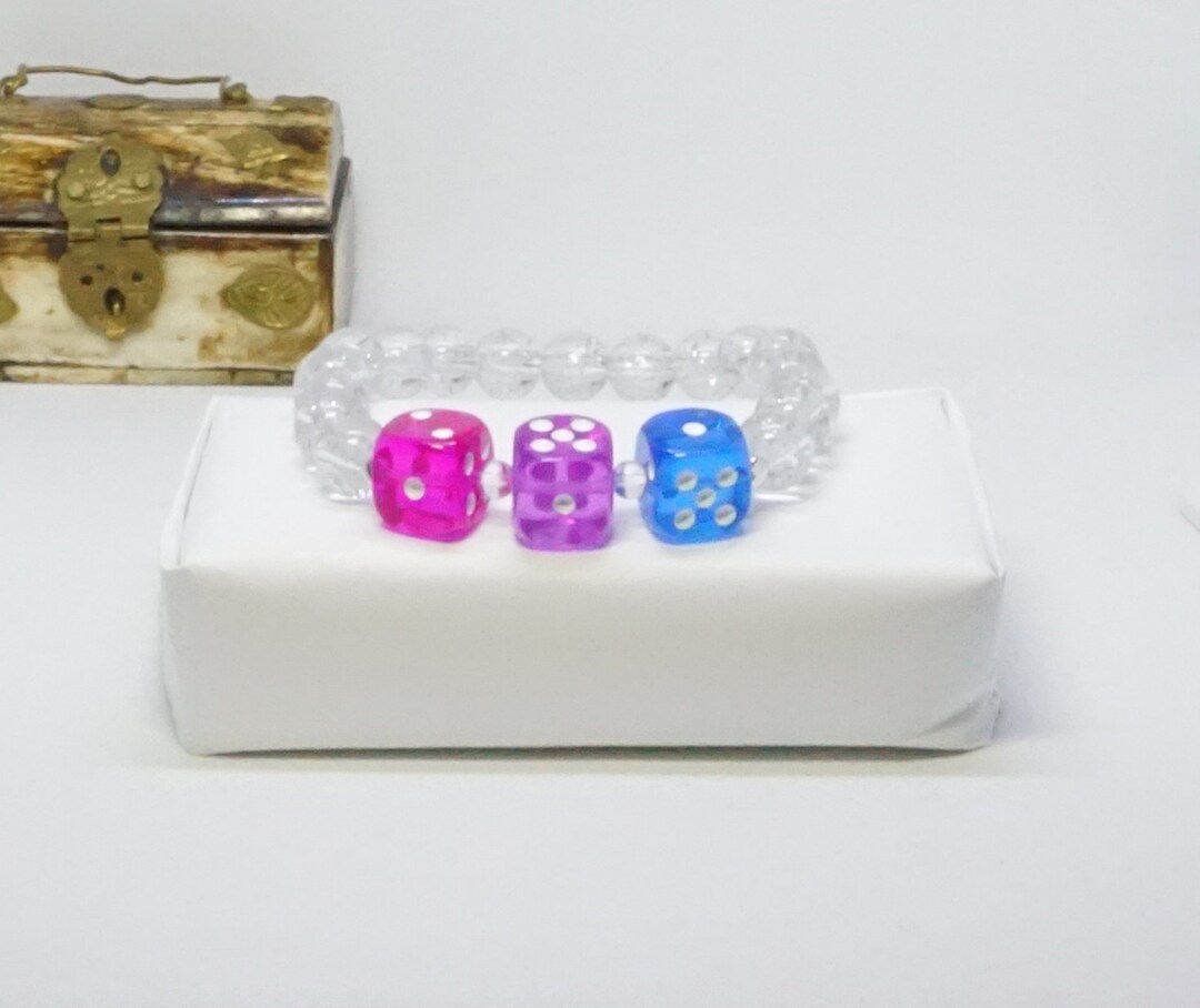 Bi Pride: a Bisexual Dice Pride Bracelet - Etsy