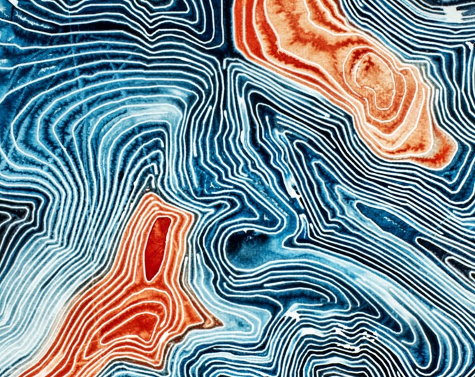 Blencathra Contour Map Lake District Giclee Print - Etsy