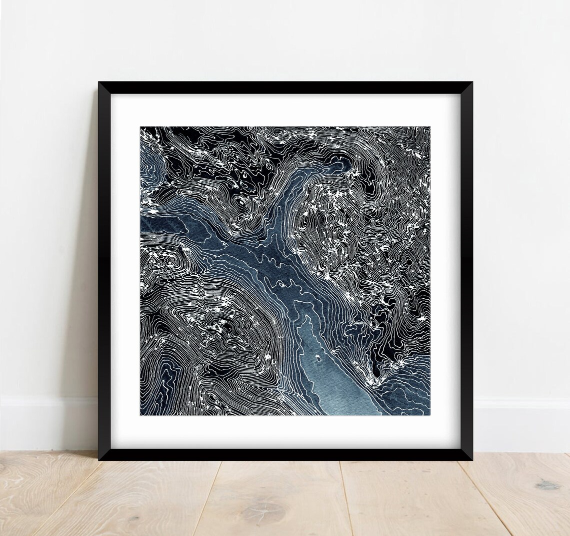 Isle of Skye Map Print / Cuillin Ridge Contour Map Art / | Etsy UK