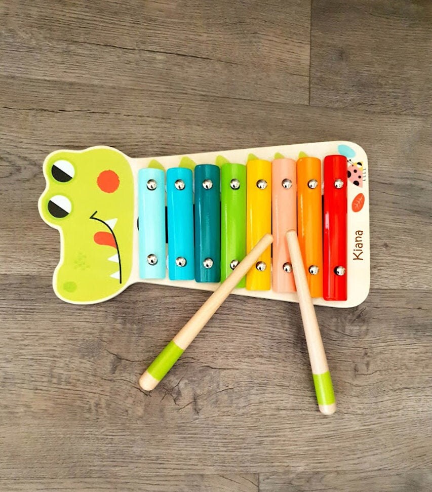 Wooden Crocodile Xylophone Sensory Toy 1st Musical Toy Gift - Etsy