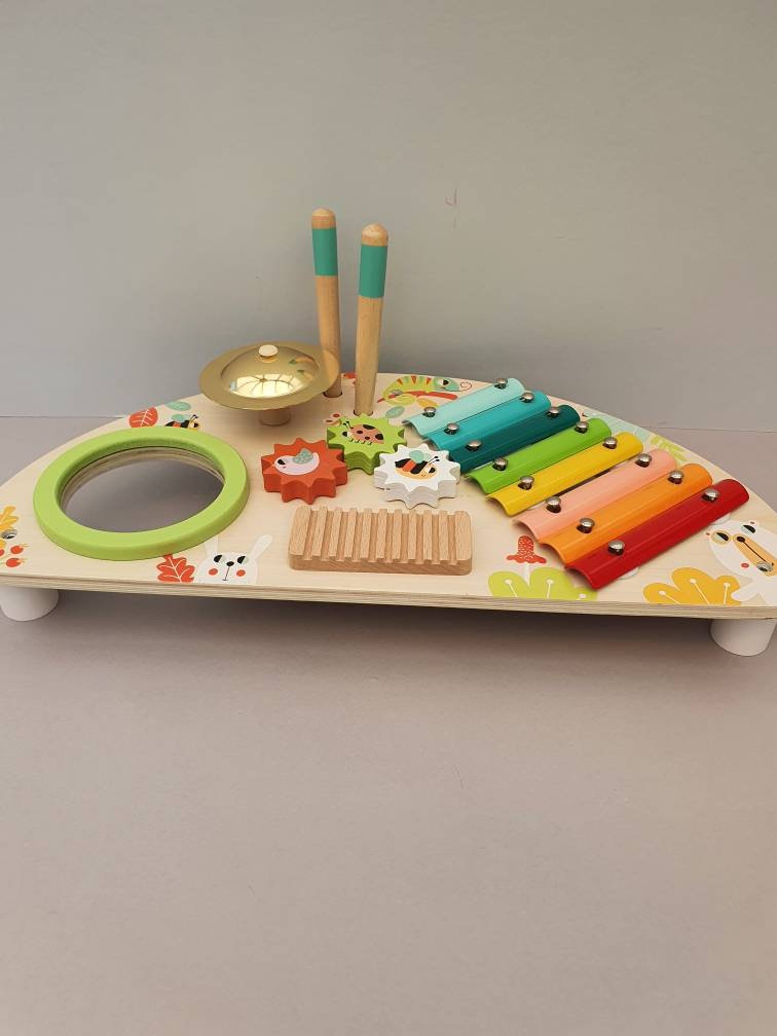 Personalised Wooden Toy Music Table, Birthday, Toddler Gifts, Xylophone ...