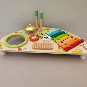 Personalised Wooden Toy Music Table, Birthday, Toddler Gifts, Xylophone ...