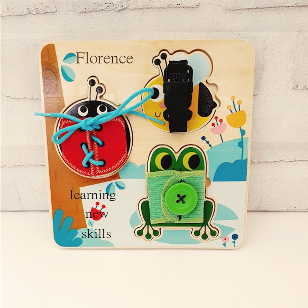 Personalised Basic Skills Activity Puzzle Board, Motor Skill Toy ...