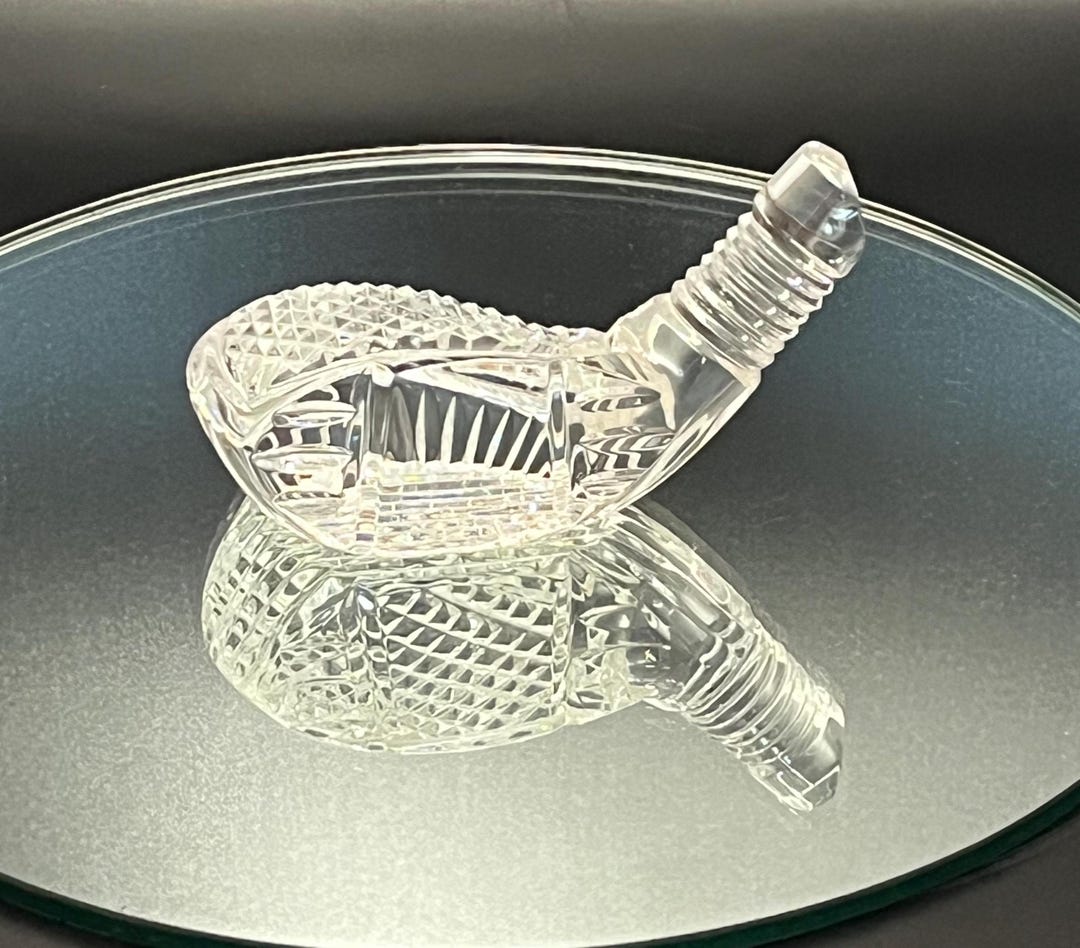 Waterford Crystal Golf Club Head Paperweight Collectible Sculpture EUC ...