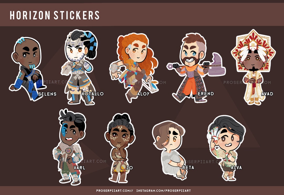 Horizon Zero Dawn / Forbidden West Stickers // Aloy Kotallo Erend Avad ...