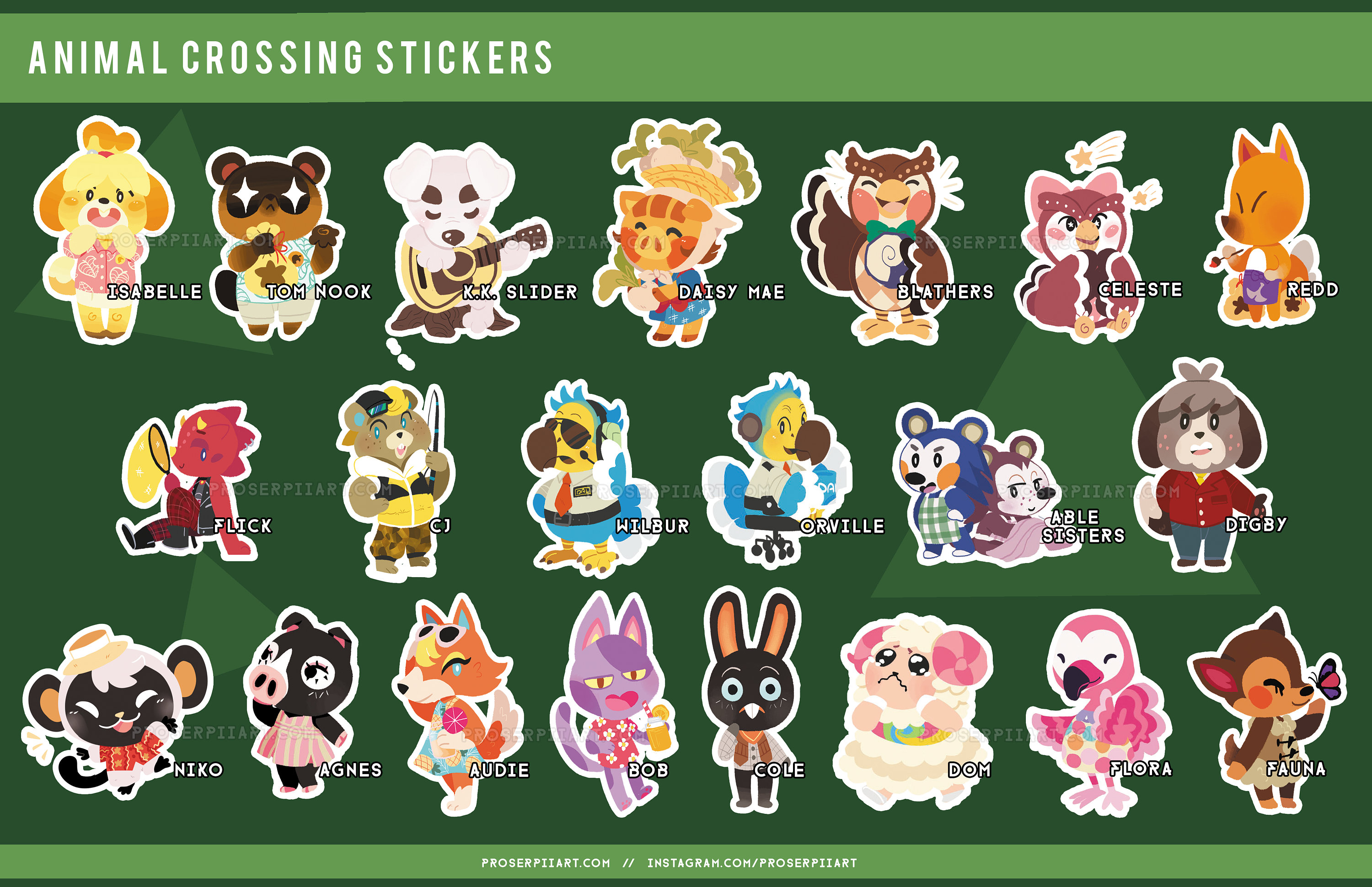 Animal Crossing Stickers Sticker Pack / ACNH / Niko / Raymond - Etsy