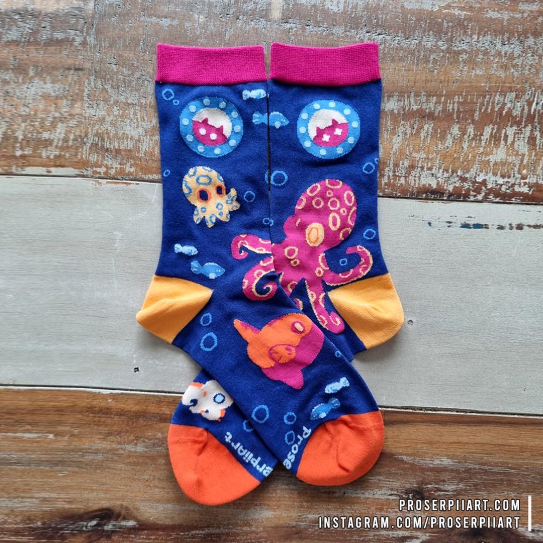 Octopus Submarine Socks ,, Unisex Ocean Socks ,, Men's & Women's Socks ...