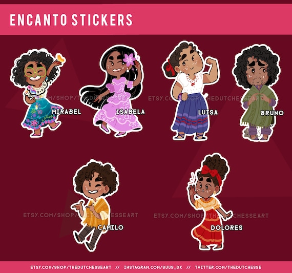 Encanto Stickers Sticker Sheet / Mirabel / Bruno / Isabela / - Etsy Finland