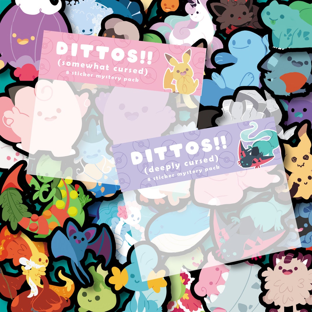 Ditto Mystery Sticker Pack of 8 Stickers - Etsy