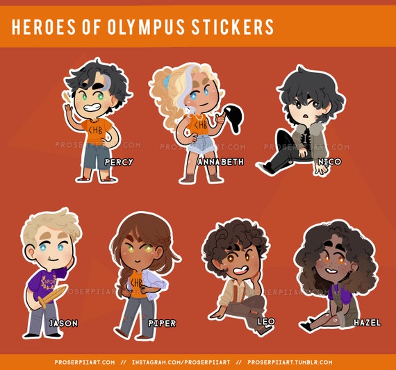 Heroes of Olympus Stickers // Percy Jackson Annabeth Chase - Etsy