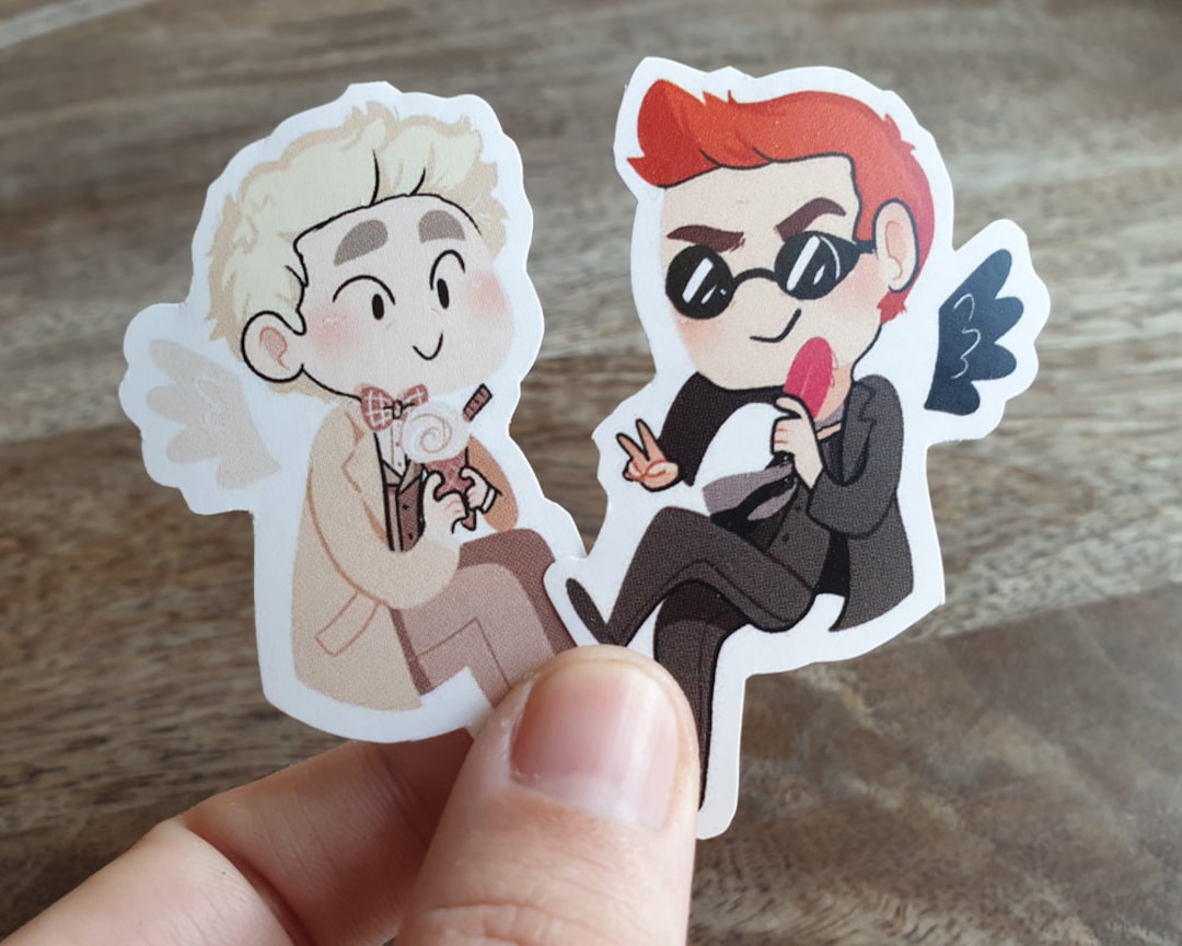 Good Omens Aziraphale & Crowley Stickers! - Etsy