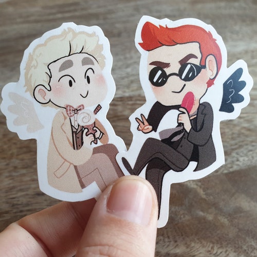 Good Omens Aziraphale & Crowley Stickers - Etsy