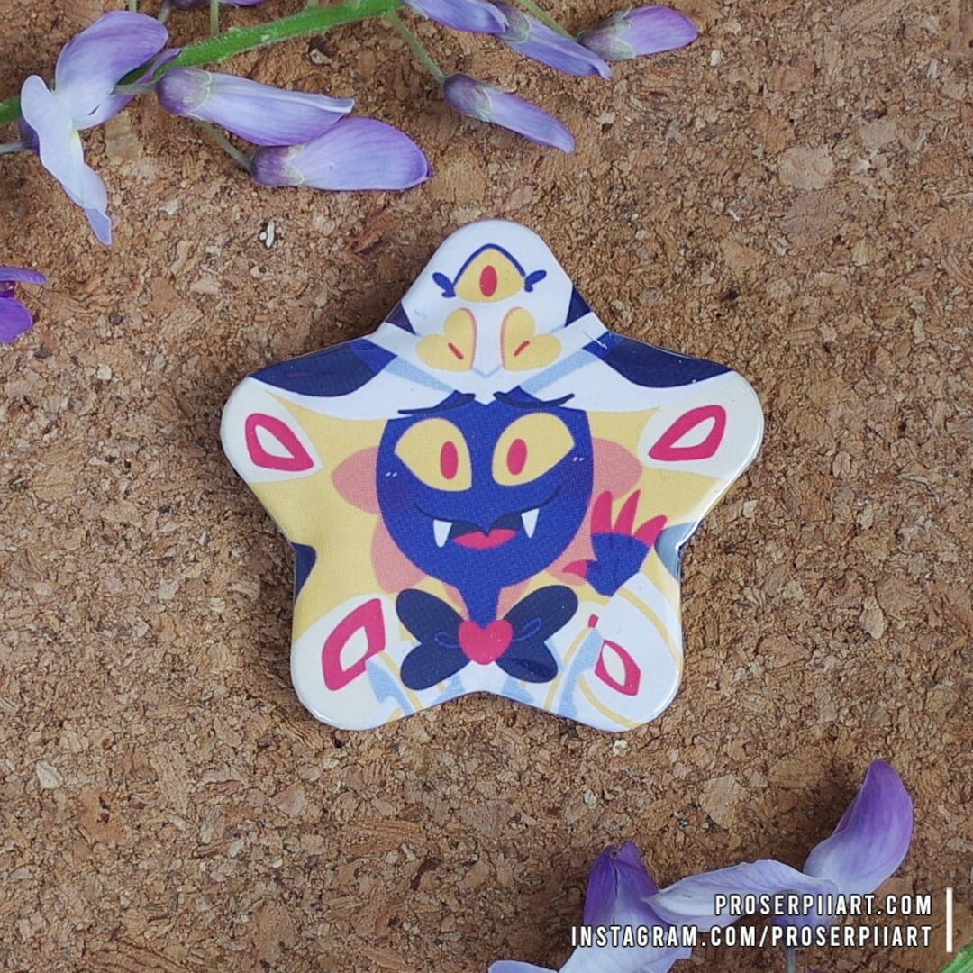 Sir Pentious Star Shaped Button ,, 50x50mm ,, Hazbin Hotel Sirpentious ...