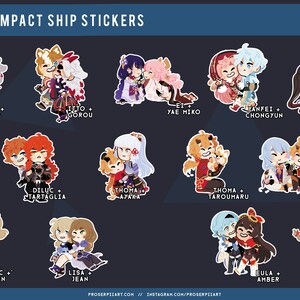 Genshin Impact Ship Stickers ,, Beiguang Thomati Chili Chilumi Kaebedo ...