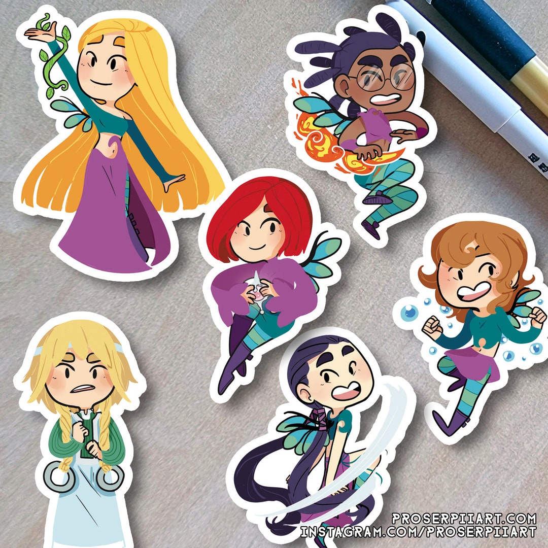 W.I.T.C.H. Stickers , Will Irma Taranee Cornelia Hay Lin Elyon - Etsy