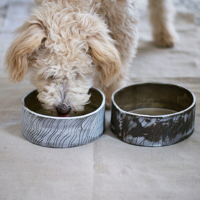 Rustic Dog Bowl - Etsy