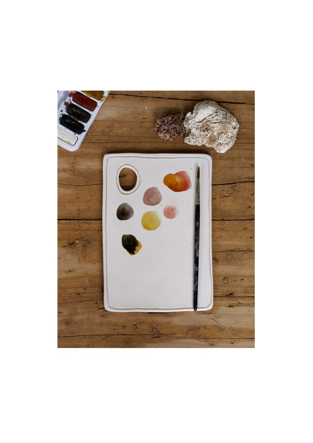 Painting Palette Paint Mixing Palette Ceramic Painting - Etsy