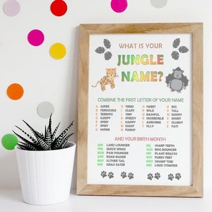 What is Your Jungle Name? / Birthday / Party / Modern / Kid / Toddler ...