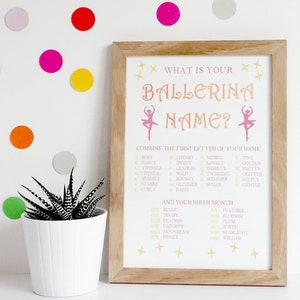 What is Your Ballerina Name? / Birthday / Party / Modern / Kid ...