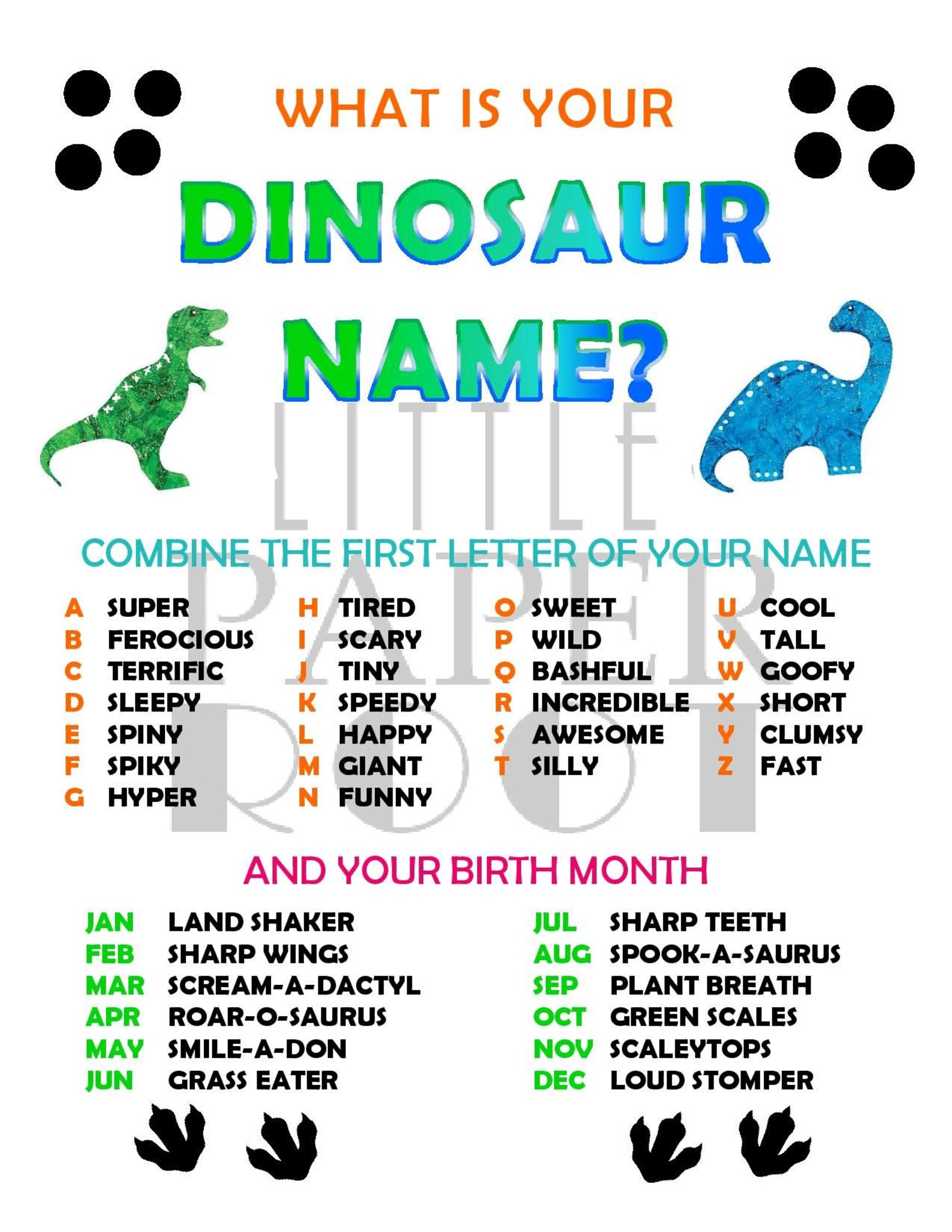 What is Your Dinosaur Name? / Birthday / Party / Modern / Kid / Toddler ...