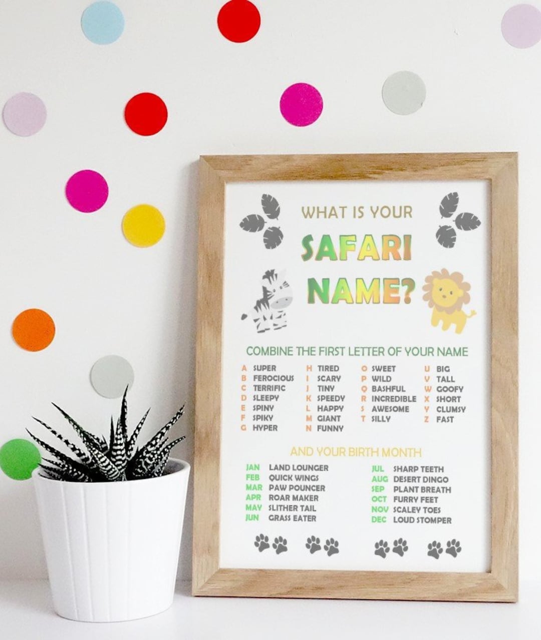 What is Your Safari Name? / Birthday / Party / Modern / Kid / Toddler ...